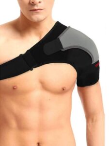 runworld adjustable shoulder brace lightweight gym sports therapy neoprene shoulder support strap wrap for men women dislocated ac joint pain relieve, injury prevention and recovery (left shoulder)