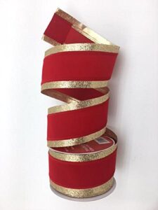 celebrate it- ribbon - red and gold line- ribbon 2.5 in x 25 ft