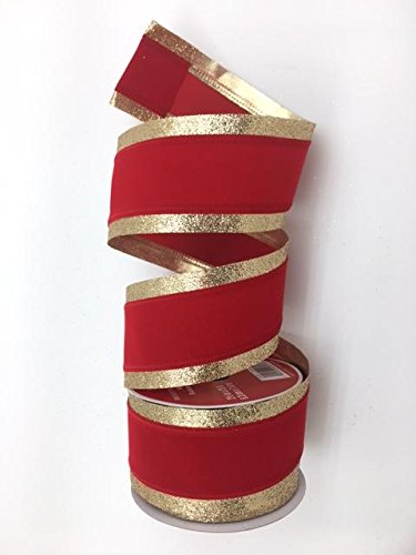 Celebrate IT- Ribbon - Red and Gold Line- Ribbon 2.5 in x 25 ft