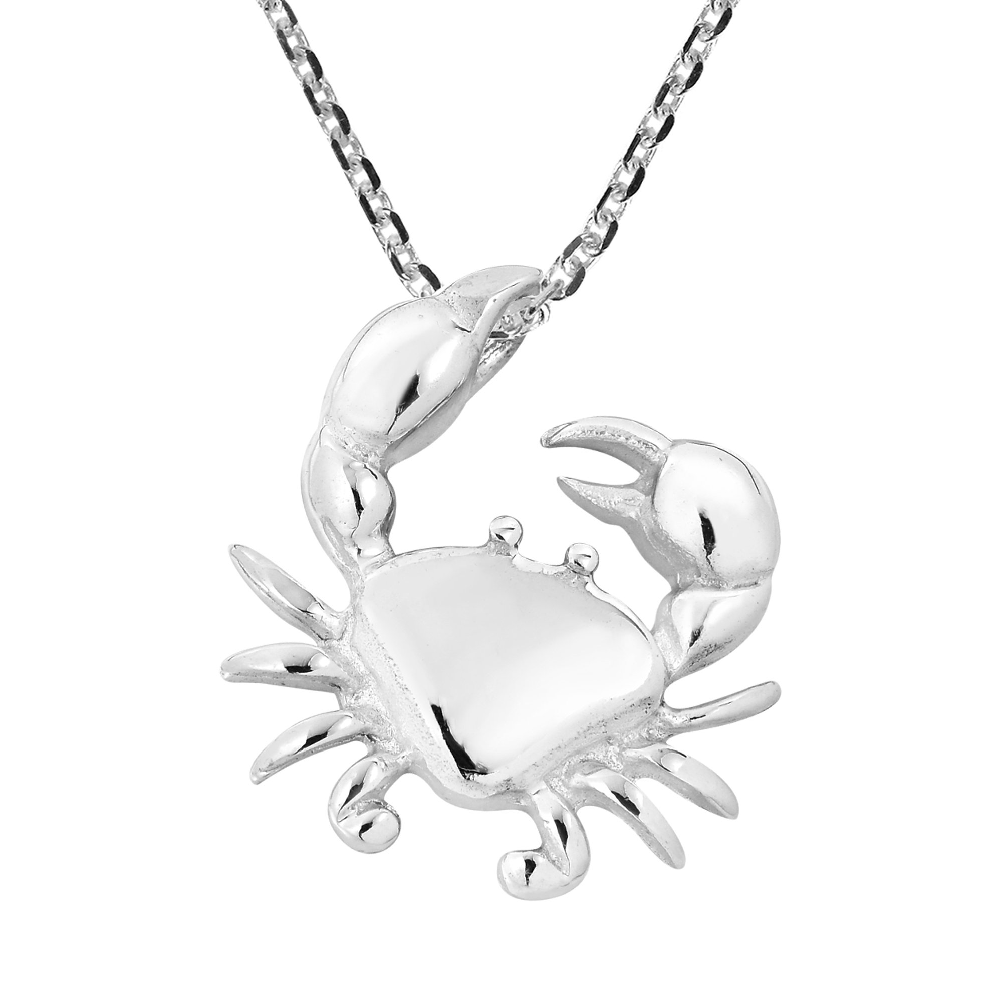 AeraVida Charming Crab Claws Cancer Zodiac .925 Sterling Silver Pendant Necklace | Casual Necklace Jewelry for Women | Jewelry Gift