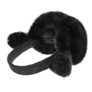 MioCloth Winter Cute Cat Kitten Ear Warmer Earmuffs Faux Fur Plush Ear Cover For Girls Women Black