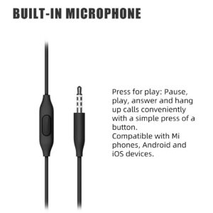 Xiaomi Mi in-Ear Headphones Basic, Piston in-Ear Headphones Earphones Earbuds Headset with Remote & Mic, Black