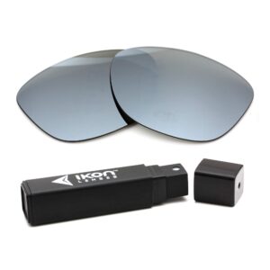 ikon lenses replacement lenses for rb4165 ray ban (polarized) - fits rayban rb 4165 justin sunglasses - silver (54mm)