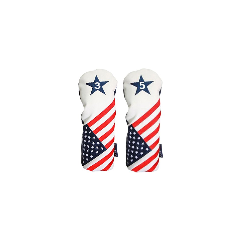 USA 3 & 5 Headcover Patriot Golf Vintage Retro Patriotic Fairway Wood Head Cover Fits All Modern Fairway Wood Clubs