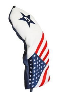 USA 3 & 5 Headcover Patriot Golf Vintage Retro Patriotic Fairway Wood Head Cover Fits All Modern Fairway Wood Clubs