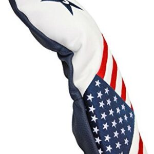 USA 3 & H Headcover Patriot Golf Vintage Retro Patriotic Fairway Wood and Hybrid Head Cover Fits All Modern Fairway Wood and Hybrid Clubs