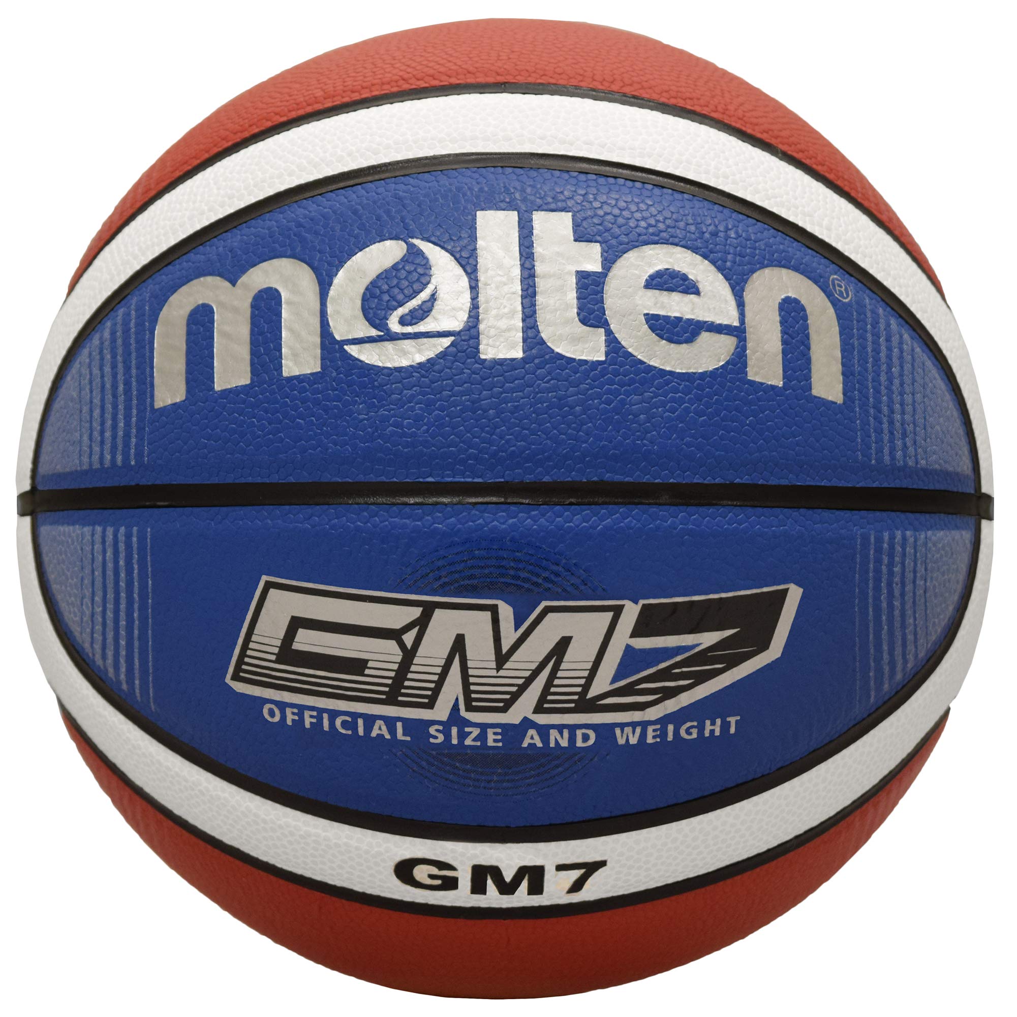 Molten BGMX7-C Bgmx-C Basketball, Red/White/Blue, Official Size 7