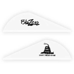 bohning don't tread on me 2" blazer vanes white don't tread on me blazer vane, 36pk