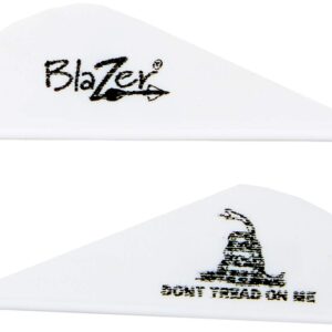 Bohning Blazer Vanes Don't Tread On Me 2" - White (100 Pack)