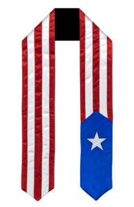 vision wear puerto rico flag graduation sash/stole international study abroad adult unisex