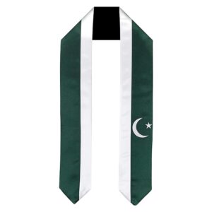 vision wear - pakistan flag graduation sash - graduation stole - international flag theme - embrace your heritage - pakistani flag - pride & honor sash