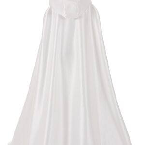 WOWBRIDAL Women's 57in Bridal Cape Wedding Cloak With Hand Muff Floor-length (White)