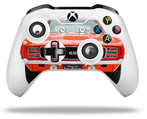 WraptorSkinz Decal Vinyl Skin Wrap compatible with XBOX One S/X Controller - 1969 Chevy Camaro Orange 3813 (CONTROLLER NOT INCLUDED)