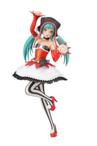 sega project diva arcade future tone hatsune miku super premium action figure pierretta, 9"