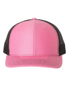 richardson snapback trucker cap adjustable hot pink/ black