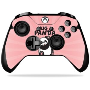 mightyskins skin compatible with microsoft xbox one x controller - hug a panda | protective, durable, and unique vinyl decal wrap cover | easy to apply, remove, and change styles | made in the usa