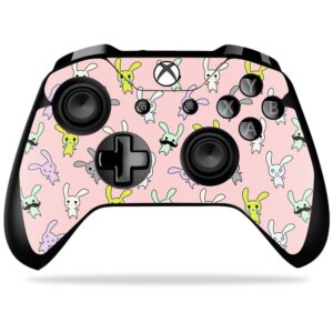 mightyskins skin compatible with microsoft xbox one x controller - bunny bunches | protective, durable, and unique vinyl decal wrap cover | easy to apply, remove, and change styles | made in the usa