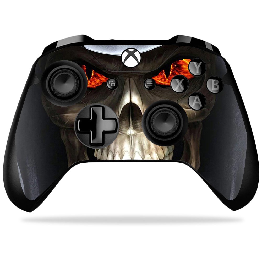 MightySkins Skin Compatible with Microsoft Xbox One X Controller - Evil Reaper | Protective, Durable, and Unique Vinyl Decal wrap Cover | Easy to Apply, Remove, and Change Styles | Made in The USA