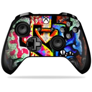 mightyskins skin compatible with xbox one x controller - loud graffiti | protective, durable, and unique vinyl decal wrap cover | easy to apply, remove, and change styles | made in the usa