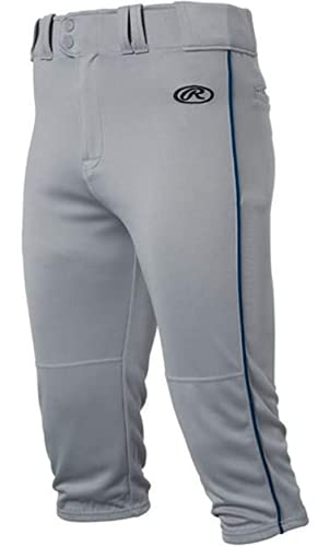 Rawlings | LAUNCH SERIES Knicker Baseball Pants | Youth Medium | Grey/Navy