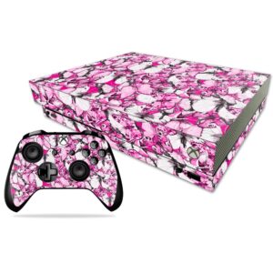 mightyskins skin compatible with microsoft xbox one x - butterflies | protective, durable, and unique vinyl decal wrap cover | easy to apply, remove, and change styles | made in the usa