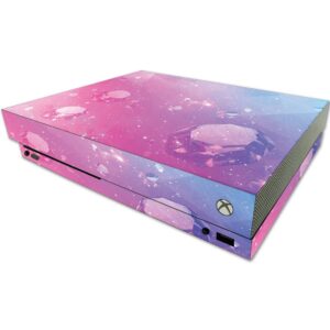 mightyskins skin compatible with microsoft one x console only - pink diamond | protective, durable, and unique vinyl decal wrap cover | easy to apply, remove, and change styles | made in the usa