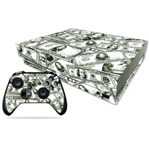 mightyskins skin compatible with microsoft xbox one x - phat cash | protective, durable, and unique vinyl decal wrap cover | easy to apply, remove, and change styles | made in the usa