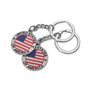 12pcs nyc us united states of america keychain metal key ring star stripe us flag souvenir patriotic christmas gift