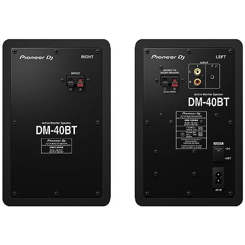 Pioneer DJ DM-40BT Desktop Monitor System with Bluetooth Functionality, 4-Inch (Pair, Black)