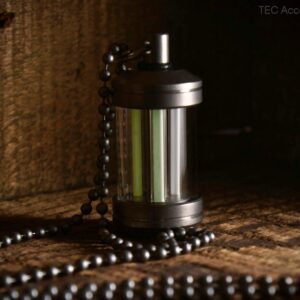 TEC-T323-3W Isotope Reactor Fob - Titanium Tritium Lantern - Accepts 3mm x 23mm Tritium Vials - Camping Accessories - Gifts for Men - Glow in the Dark Keychain Accessories - Survival Gear - Cool Stuff