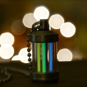 TEC-T323-3W Isotope Reactor Fob - Titanium Tritium Lantern - Accepts 3mm x 23mm Tritium Vials - Camping Accessories - Gifts for Men - Glow in the Dark Keychain Accessories - Survival Gear - Cool Stuff