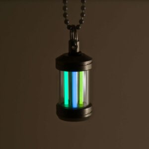 TEC-T323-3W Isotope Reactor Fob - Titanium Tritium Lantern - Accepts 3mm x 23mm Tritium Vials - Camping Accessories - Gifts for Men - Glow in the Dark Keychain Accessories - Survival Gear - Cool Stuff