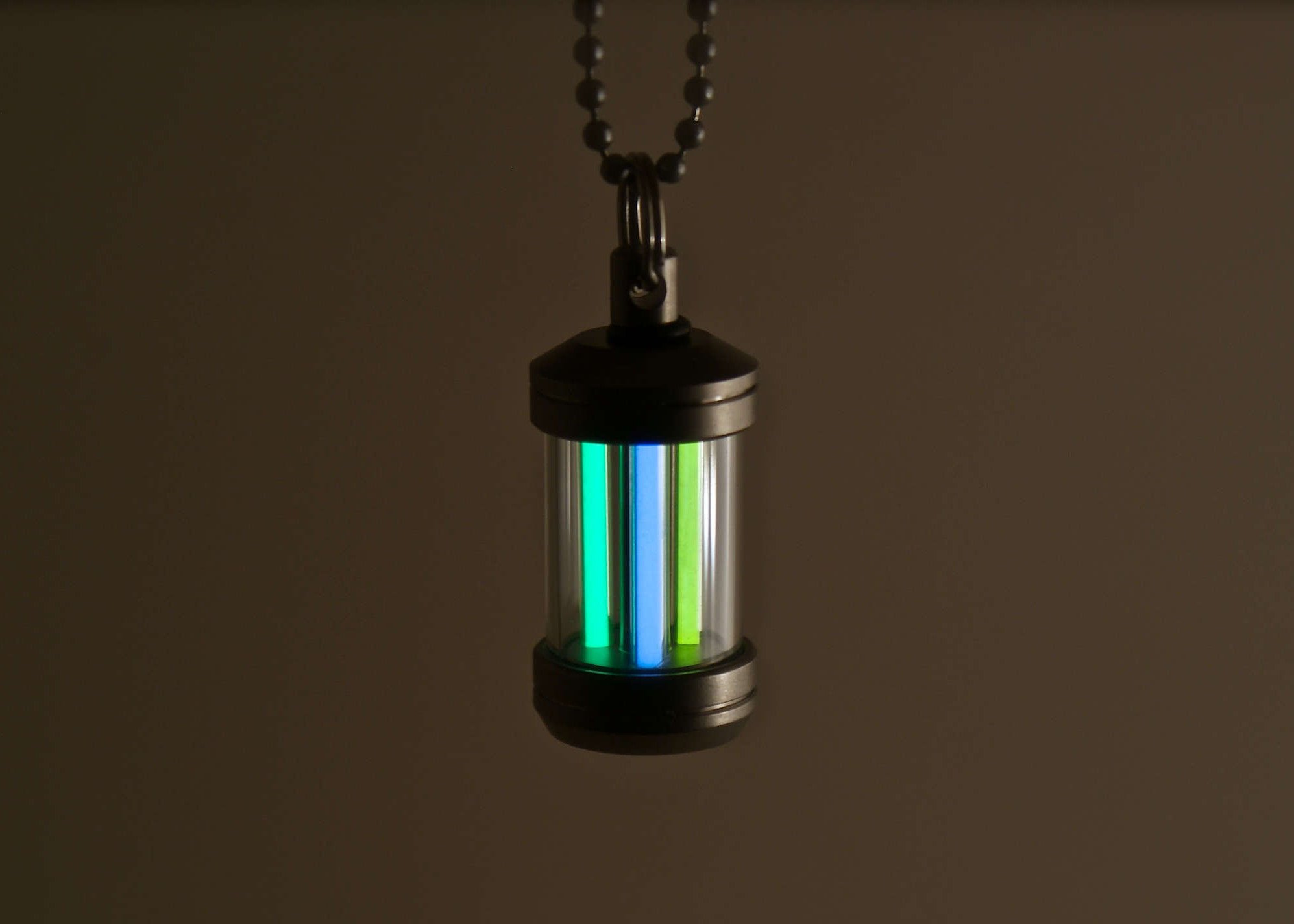 TEC-T323-3W Isotope Reactor Fob - Titanium Tritium Lantern - Accepts 3mm x 23mm Tritium Vials - Camping Accessories - Gifts for Men - Glow in the Dark Keychain Accessories - Survival Gear - Cool Stuff