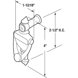 Prime-Line MP4228 Door Knocker and Viewer, 1/2 In. Bore, 160-Degree View Angle, Antique Brass (Single Pack)