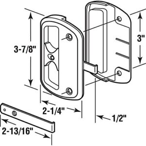 Prime-Line MP186 Black Plastic Sliding Screen Door Latch and Pull, fits Alumilite Doors (Single Pack)