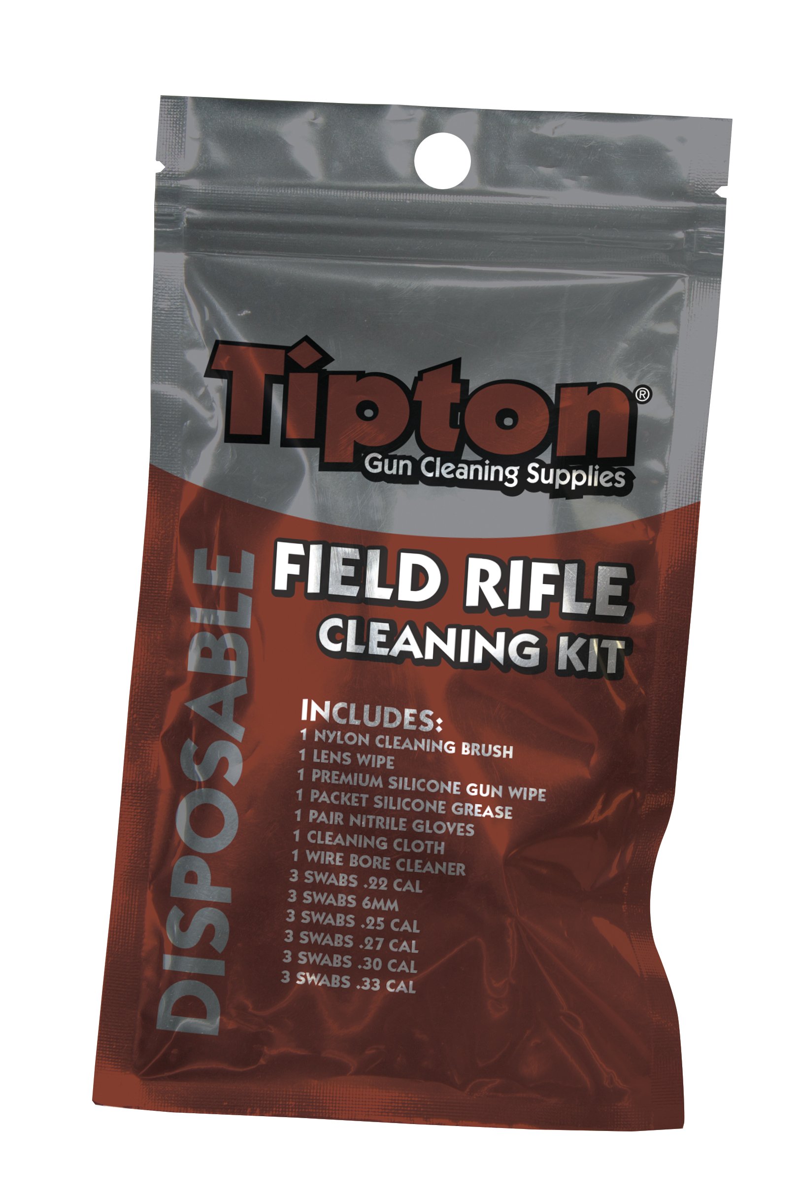 Tipton Rifle Field Cleaning Kit .2-338 Caliber with Convenient Re-Sealable Package for Firearm Cleaning and Maintenance