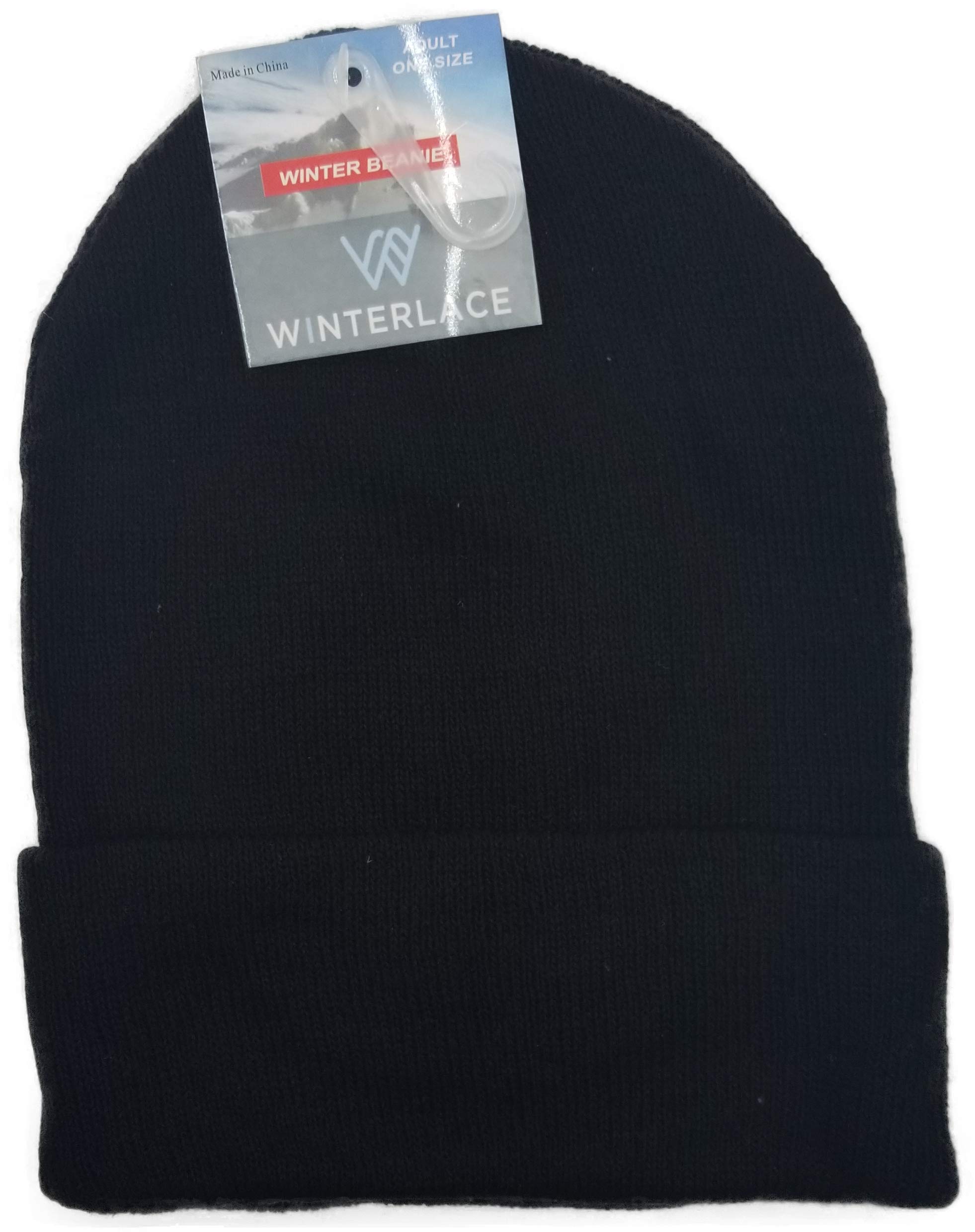 12 Pack Winter Beanie Hats for Men Women, Warm Cozy Knitted Cuffed Skull Cap, Wholesale