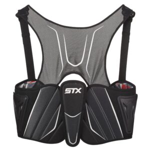 stx lacrosse stallion 200 rib pad - large , black