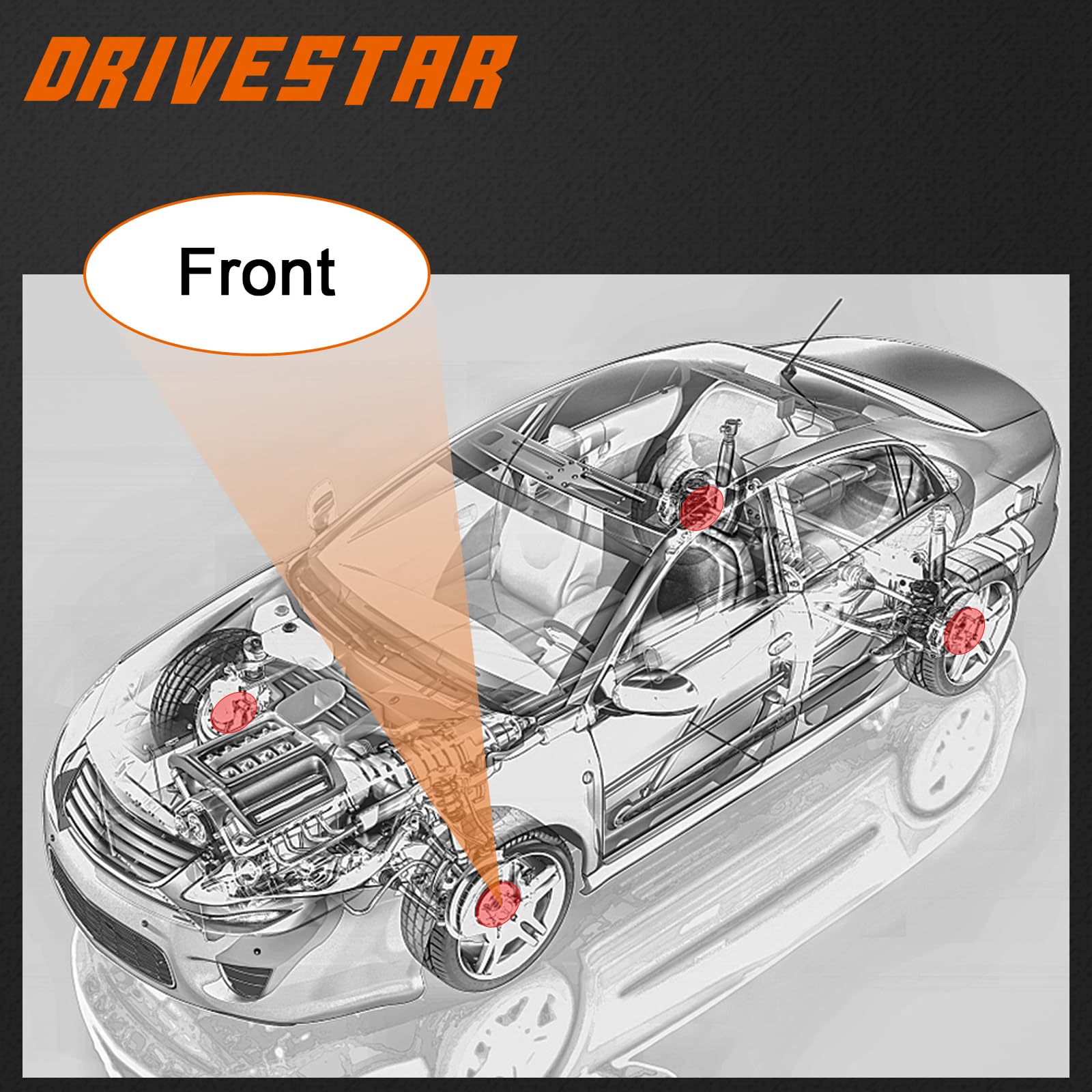 (Pair) DRIVESTAR 513294 Front Left/Right Wheel Hub and Bearing Assembly for Nissan Altima 2007 2008 2009 2010 2011 2012 (2.5L 4-Cylinder Models Only), 5Lugs with Encoder ABS