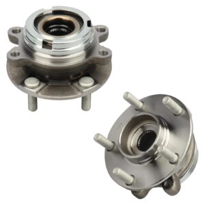 (pair) drivestar 513294 front left/right wheel hub and bearing assembly for nissan altima 2007 2008 2009 2010 2011 2012 (2.5l 4-cylinder models only), 5lugs with encoder abs