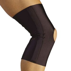 lohmann & rauscher epx knee sleeve,open-patella compression support for sprains,strains & other injuries,relieves joint pain & reduces pain from acl,mcl & pcl injuries,medial & lateral stays,small