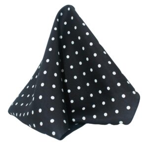 Royal Silk Polka Dot Pocket Square - 17" Handkerchief - 12mm Silk Twill - Black