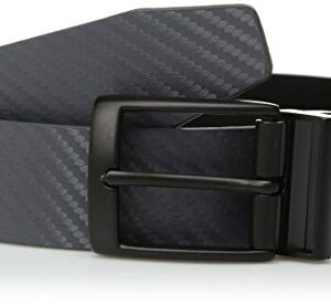 Nike Men's Standard Carbon Fiber-Texture Reversible Belt, Dark Grey/Black, 36