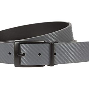 Nike Men's Standard Carbon Fiber-Texture Reversible Belt, Dark Grey/Black, 36