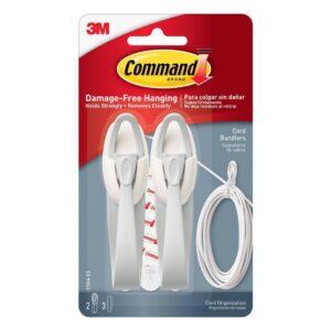 command cord bundlers, cord organizer, 2-bundlers per pack, sold as 4-packs