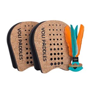 waboba voli paddle game - rethink your outdoor game – backyard set includes: 2 wearable paddles and 1 oversized shuttlecock