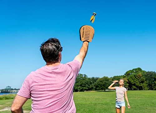 Waboba VOLI Paddle Game - Rethink Your Outdoor Game – Backyard Set Includes: 2 Wearable Paddles and 1 Oversized Shuttlecock