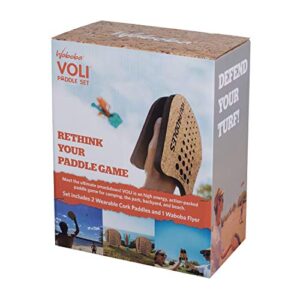 Waboba VOLI Paddle Game - Rethink Your Outdoor Game – Backyard Set Includes: 2 Wearable Paddles and 1 Oversized Shuttlecock