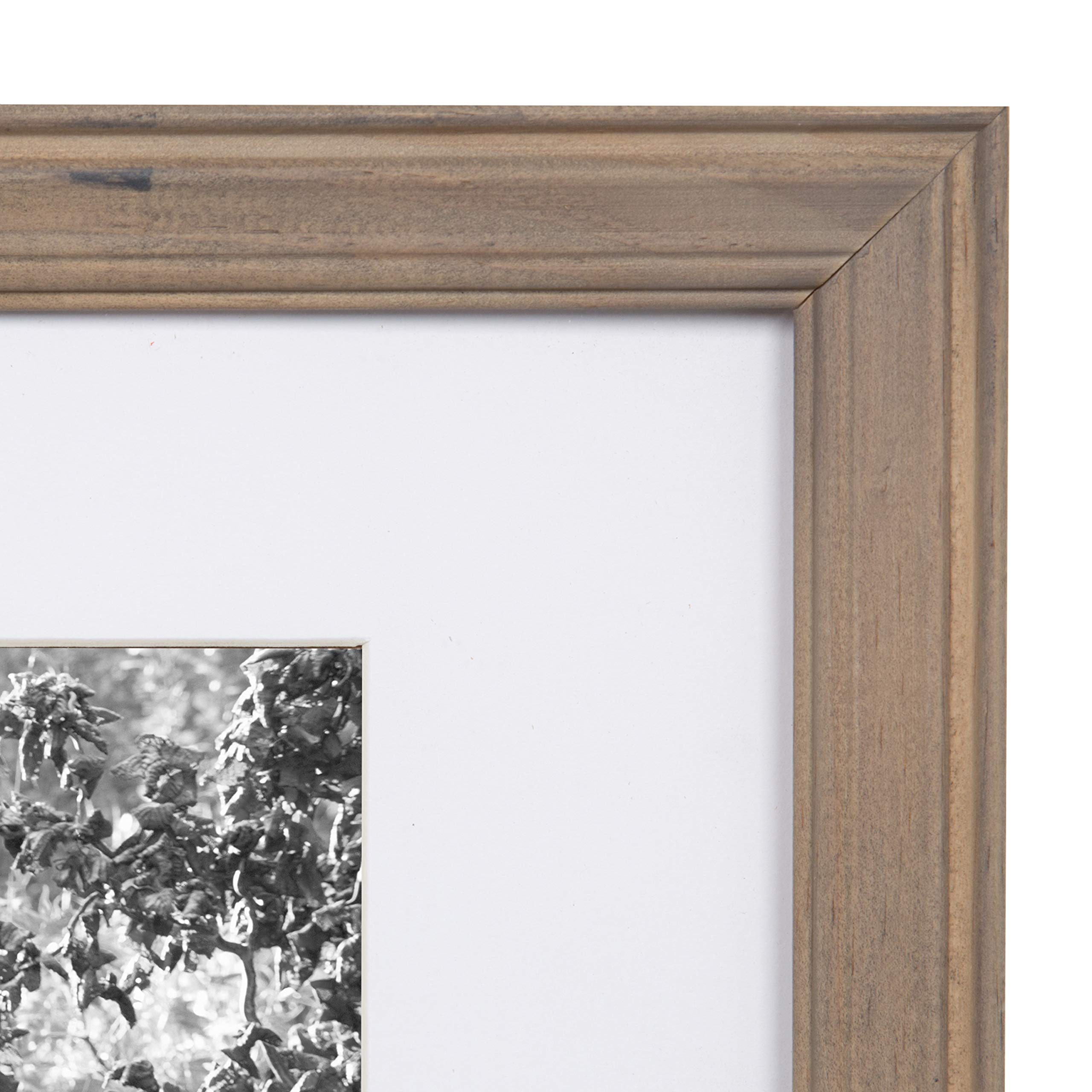 Kate and Laurel Bordeaux Gallery Wall Kit, Set of 10 with Assorted Size Frames in 3 Different Finishes - White Wash, Charcoal Gray, and Rustic Gray