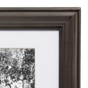 Kate and Laurel Bordeaux Gallery Wall Kit, Set of 10 with Assorted Size Frames in 3 Different Finishes - White Wash, Charcoal Gray, and Rustic Gray